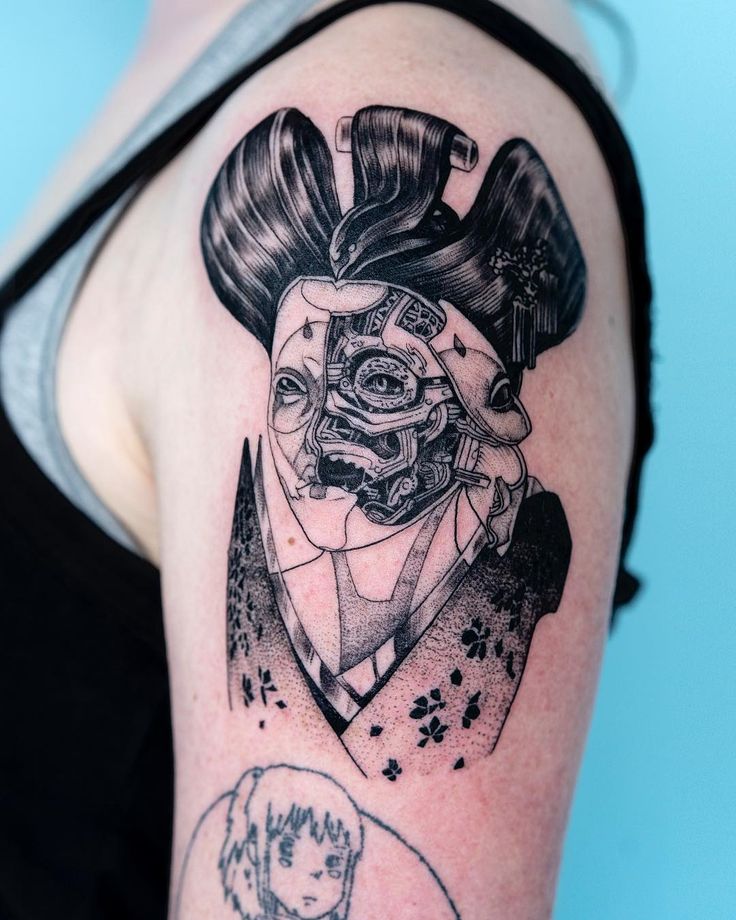 Призрак в доспехах тату: Ghost in the Shell tattoo